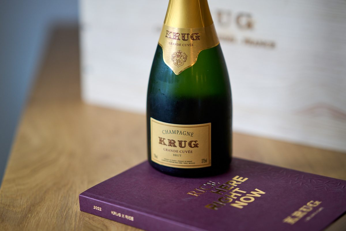 Krug Grande Cuvée und Risotto