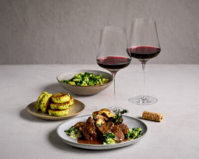 Rezept für geschmorte Rinderbacken zum Rotwein